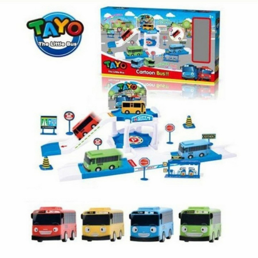 Jual Mainan Anak Mobil Bus Tayo Parking Lot TAYO Little Bus Parkir | Shopee Indonesia