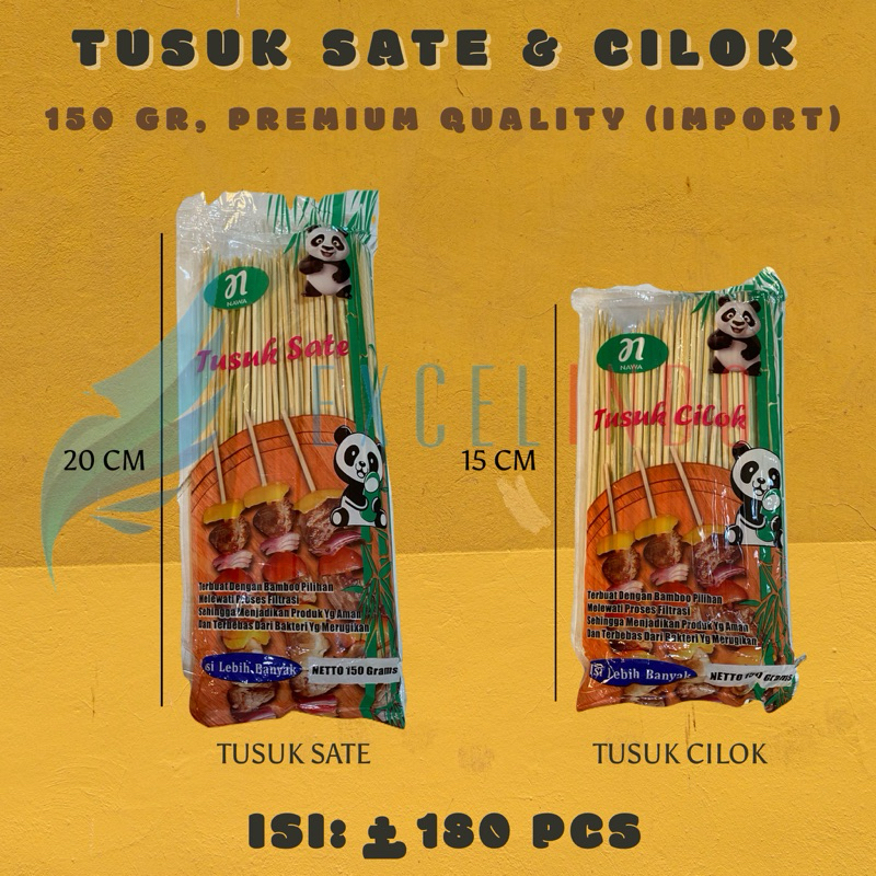 Jual Tusuk Sate Tusuk Cilok 150 gr TEBAL PREMIUM KUALITAS IMPORT ...