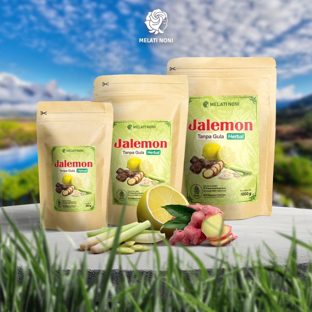 Jual Melati Noni Jalemon Herbal Jahe Merah Lemon Sereh Bubuk Murni ...