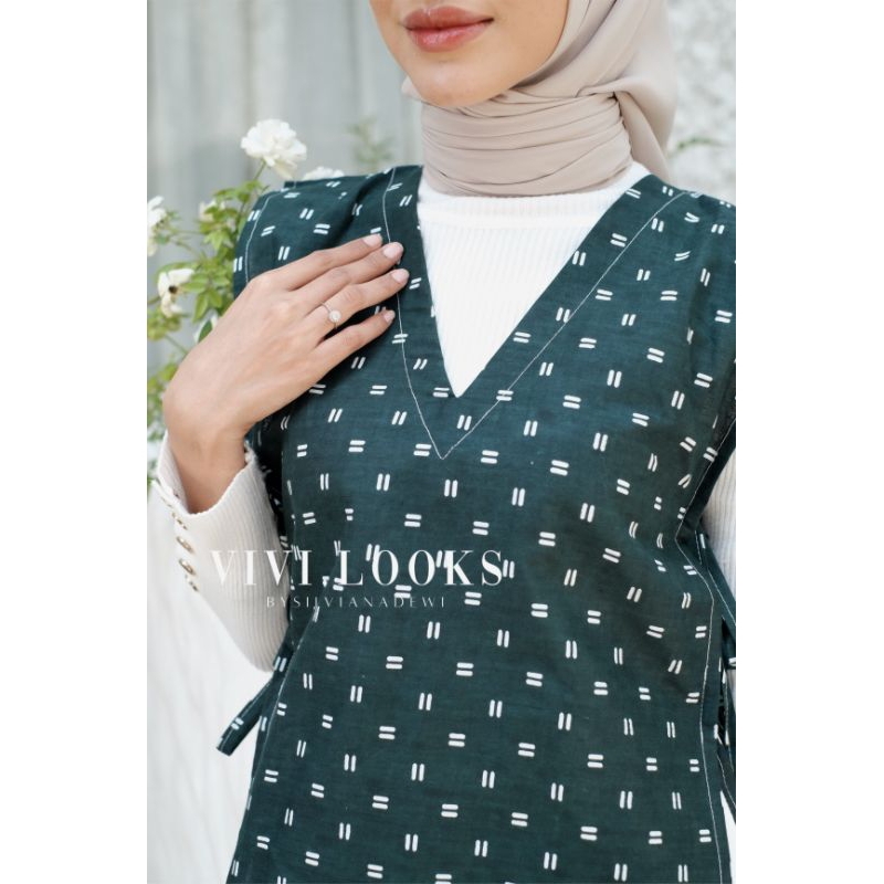Jual VIVILOOKS-LONG VEST BATIK VEST PANJANG PATTERN PREMIUM MODERN ...