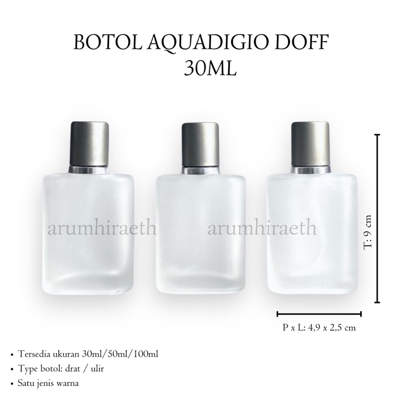 Jual Botol Parfum Refill Aquadigio 30ml / ADG Doff Sprayer Drat Tutup Grey | Shopee Indonesia