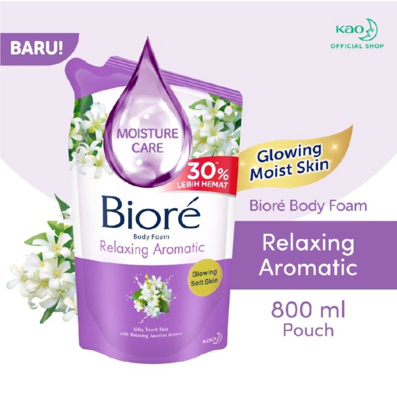 Jual Biore sabun mandi cair ungu 800 ml - relaxing aromatic | Shopee Indonesia