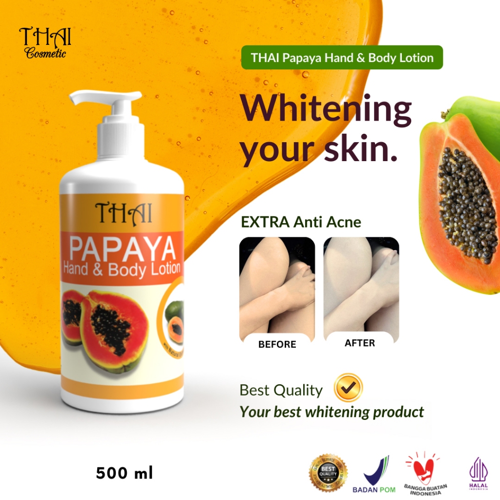 Jual Thai Papaya Hand Body Lotion 500ml - Ekstrak Pepaya | Shopee Indonesia