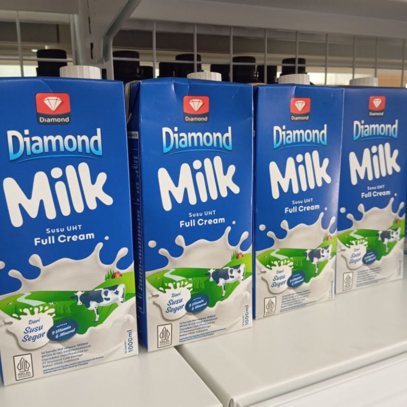 Jual Diamond Susu Sapi Segar UHT Full Cream Milk 1L Campuran Minuman ...