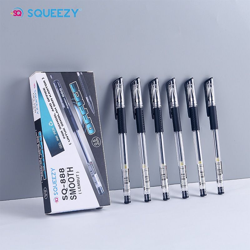 Jual PULPEN GEL MURAH ISI 12 SQ-888 | PULPEN SQUEEZY | PULPEN GEL MURAH ...