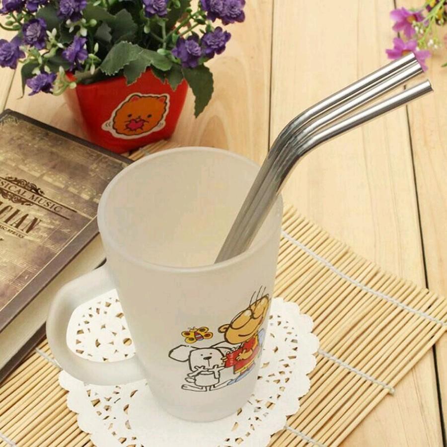 Jual Sedotan Stainless Steel Straw Besi Bengkok Lengkung Anti Karat G ...