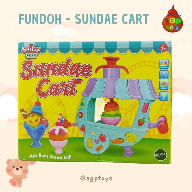 Jual FUNDOH SUNDAE CART / FUNDOH GEROBAK ES KRIM | Shopee Indonesia