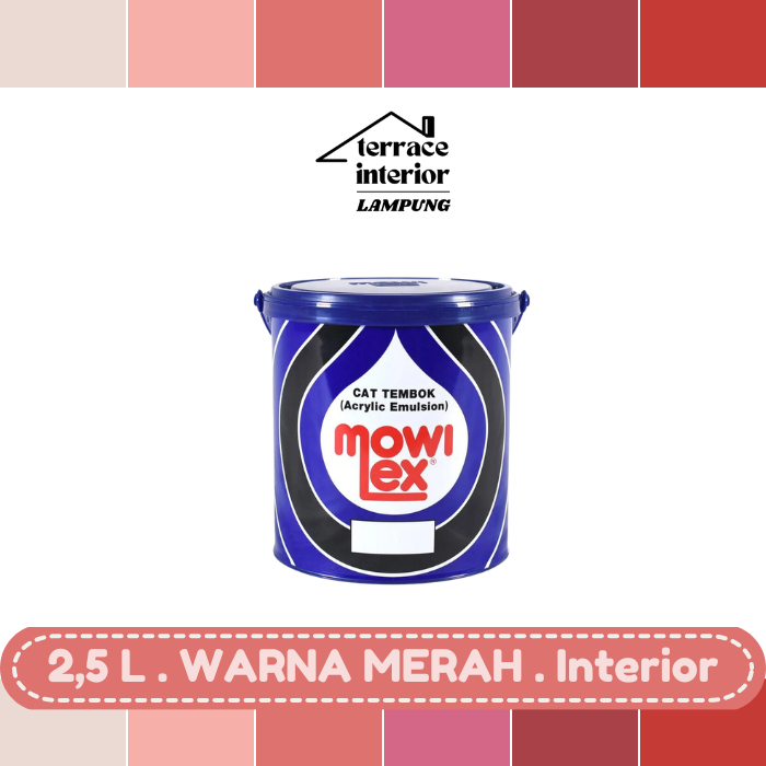 Jual Cat Tembok Mowilex Emulsion warna Merah 2.5 L | Shopee Indonesia