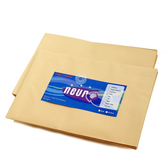 Jual Amplop Neuro Coklat Folio Seal / Perekat (1 pack isi 100 lembar ...