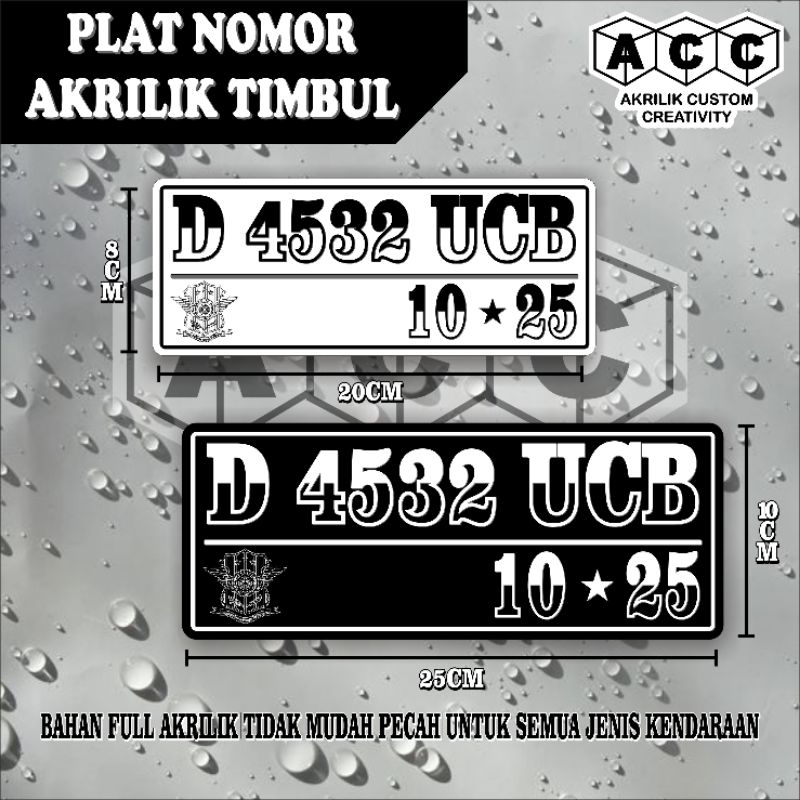 Jual PLATE NOMOR MOTOR AKRILIK TIMBUL CUSTOM, VARISI BANYAK | Shopee ...