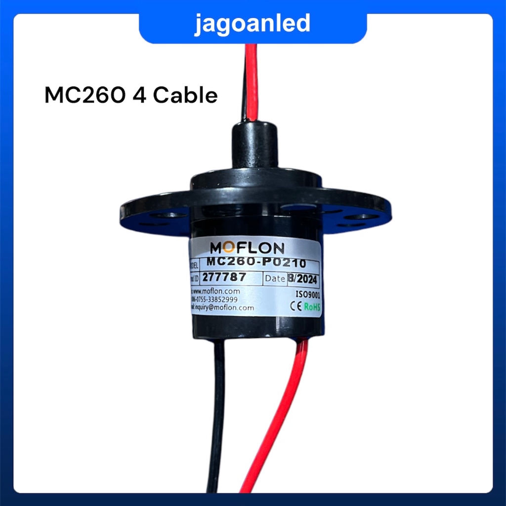 Jual Rotating Cable Slip Ring 2 Cable / 2 Wire 10A With Flange MC260 ...