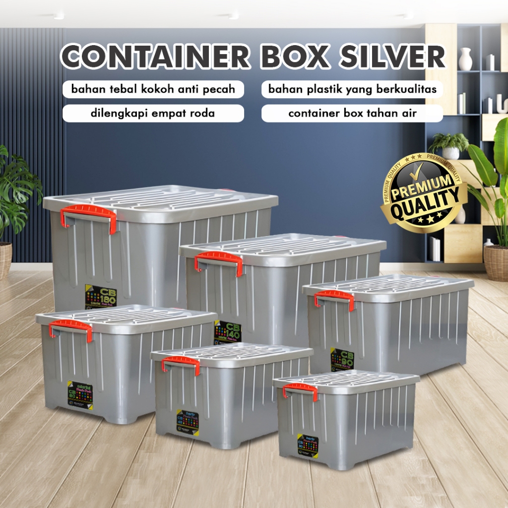 Jual Container Box Silver 30L 45L 60L 90L 140L 180L / Container Box ...