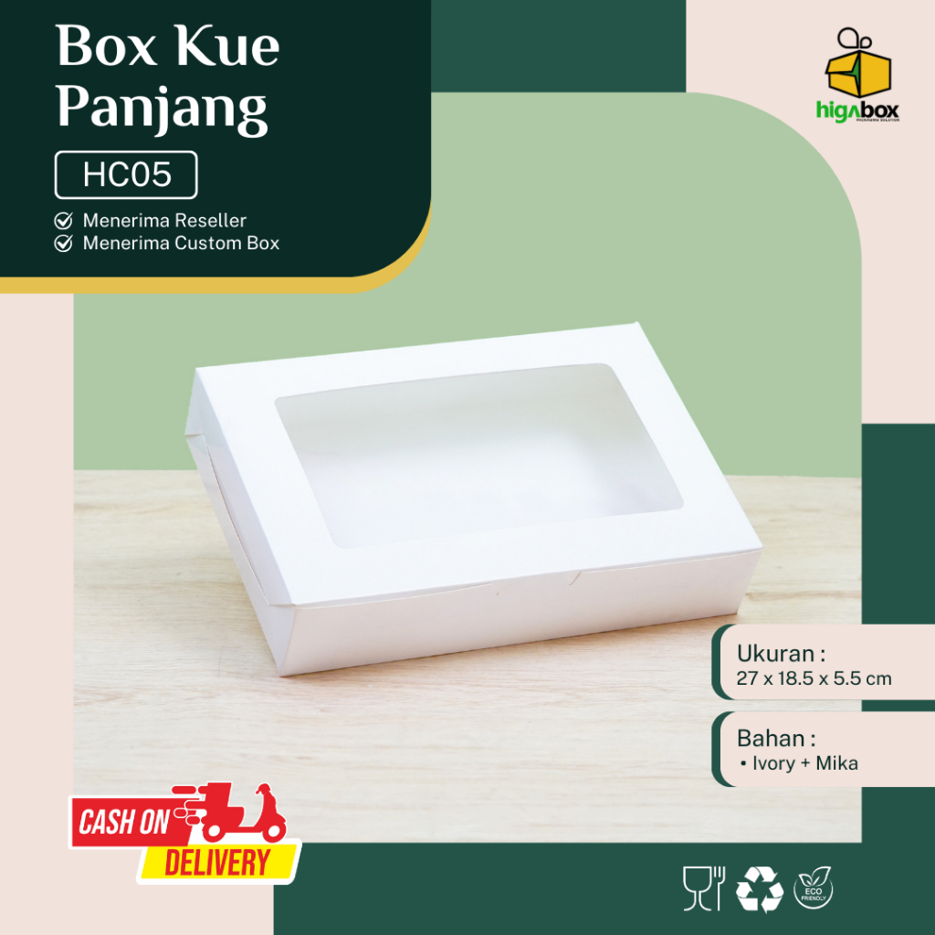 Jual Box kue 27 x 18.5 x 5.5 cm / Kotak Brownies / Kotak Kue / Kotak ...