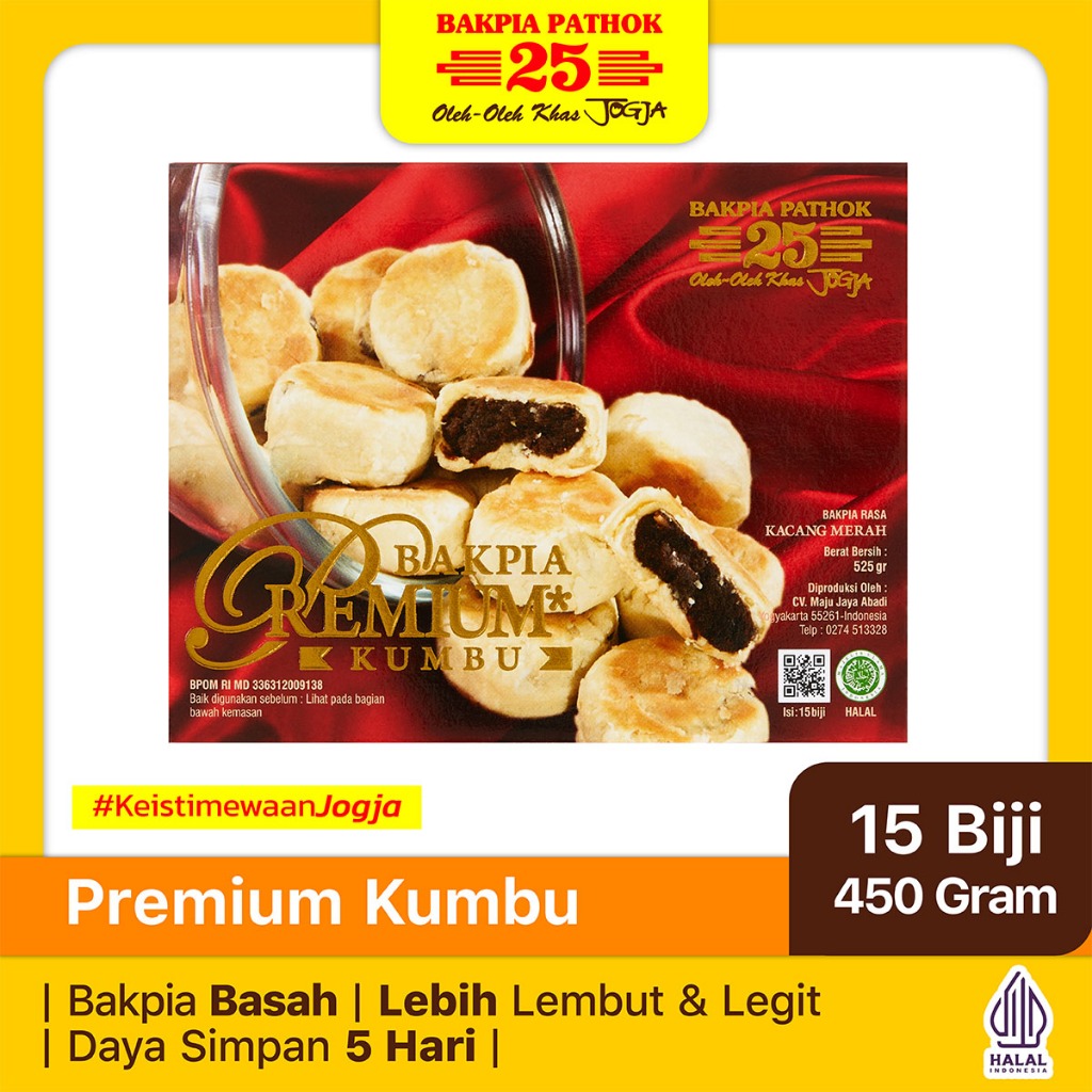 Jual Bakpia Pathok 25 Premium Kumbu | Oleh-Oleh Khas Jogja | Shopee Indonesia