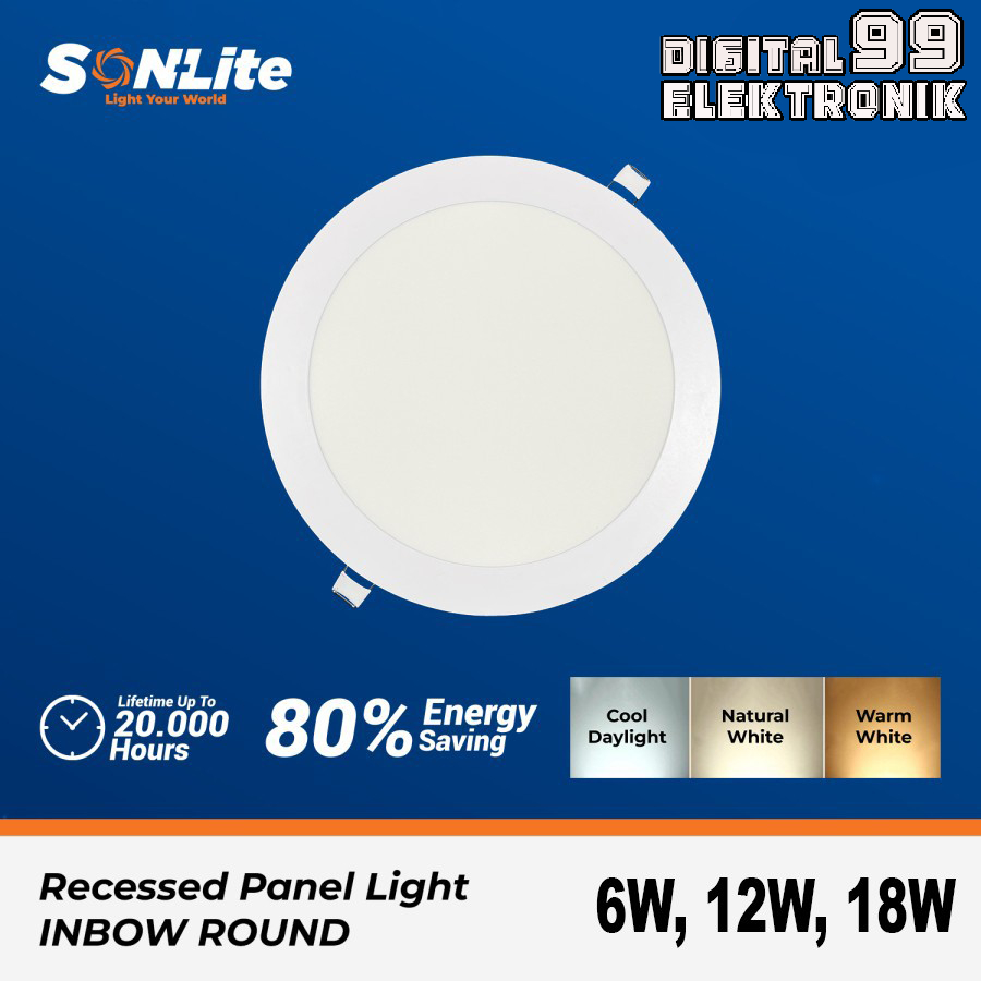 Jual Lampu LED SONLITE Panel Ligth Bulat Inbow 6W | 12W | 18W | Shopee ...