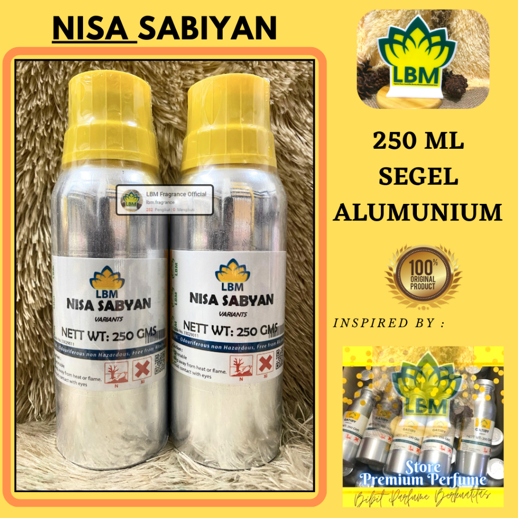 Jual Bibit Parfum Cwe NISA SABIYAN Packing 250 ML SEGEL Alumunium LBM ...