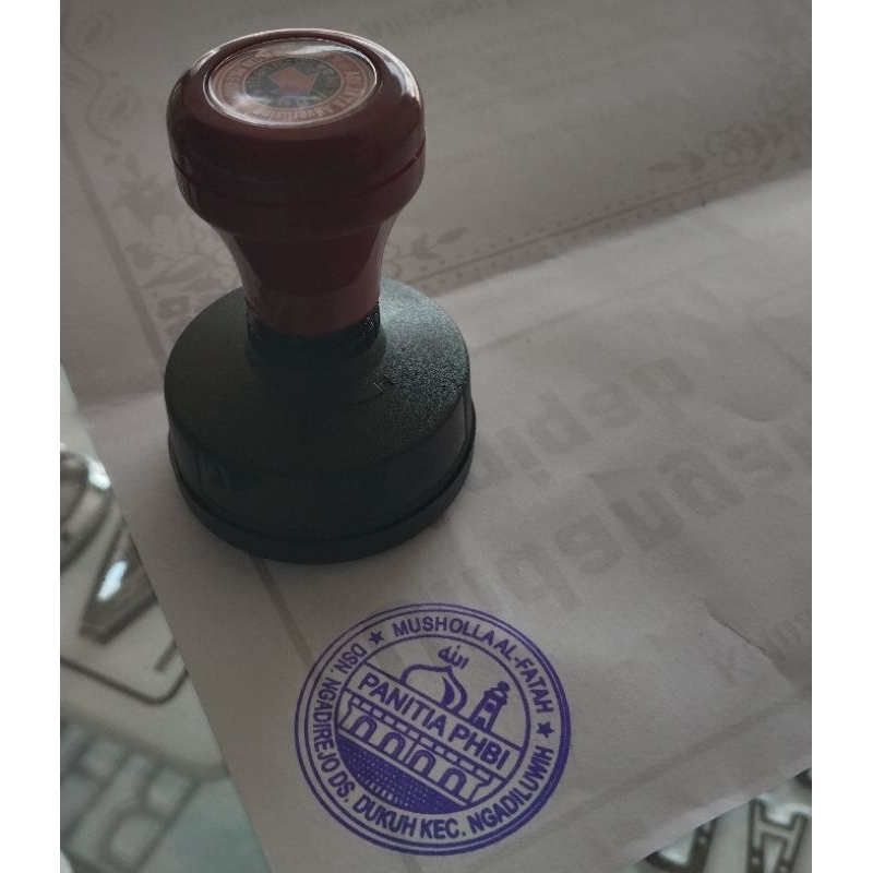 Jual stempel flash otomatis, gratis refil tinta botol 5 mili | Shopee ...