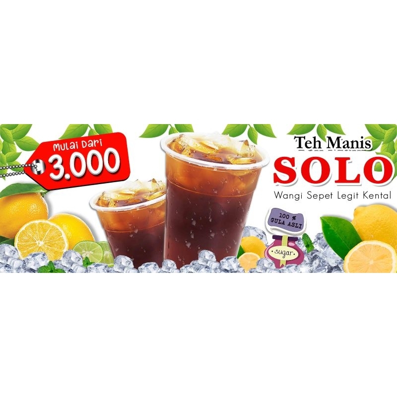 Jual Spanduk Usaha Es Teh Manis Viral (Banner ES Teh Poci, Es Teh Solo ...