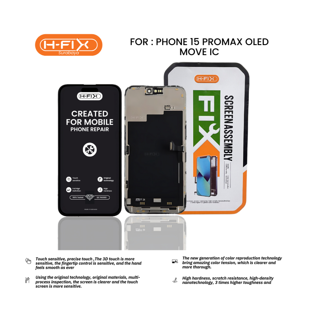 Jual H-Fix Lcd iPhone 15 Promax Fullset Touchscreen Oled Move Ic ...