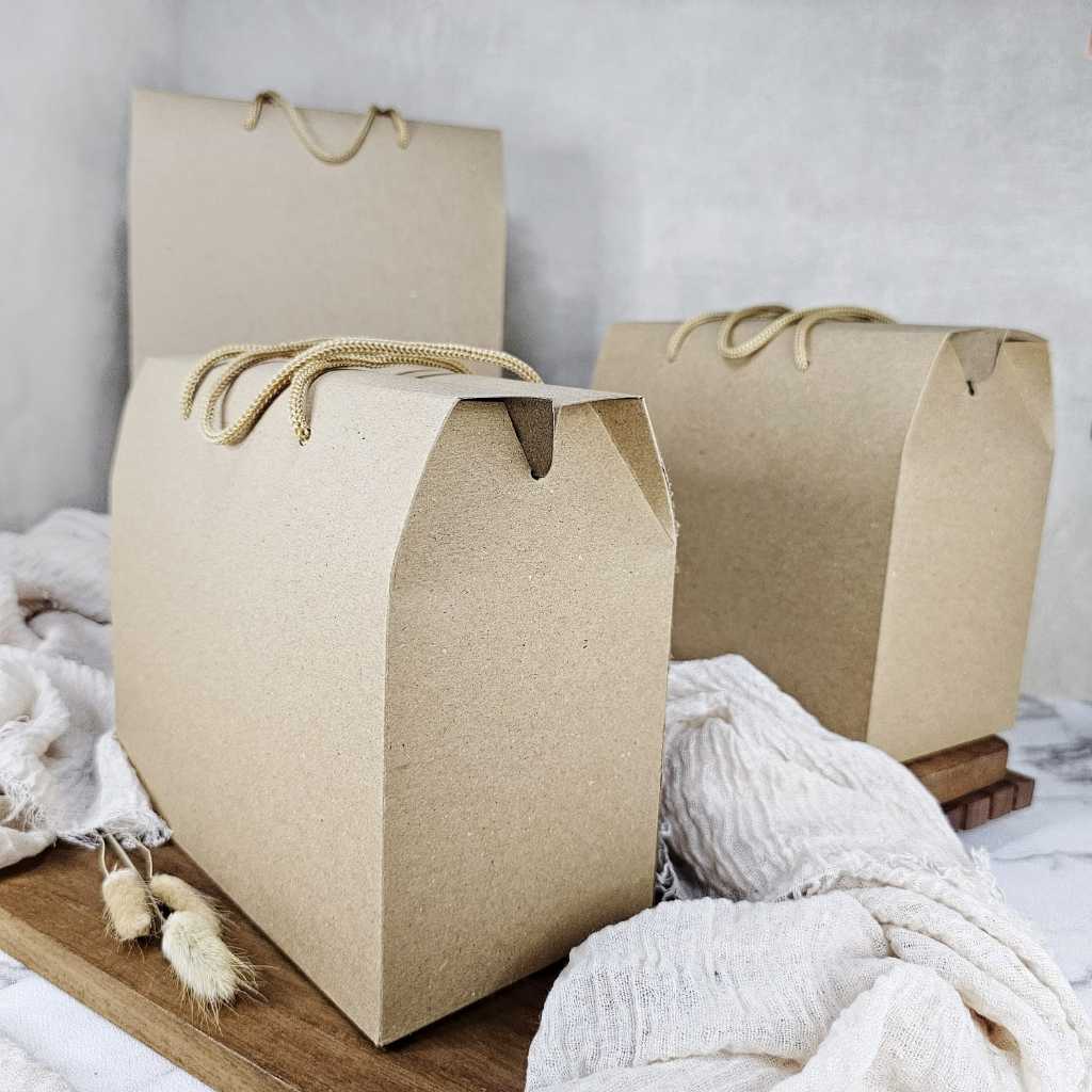 Jual paperbag polos/paper bag/box hampers polos/kotak hamper polosan ...