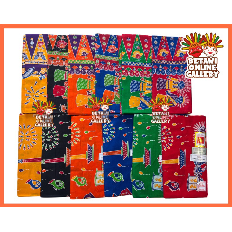 Jual Kain Panjang Batik Betawi Ondel - Ondel Murah / Kain Batik Betawi ...