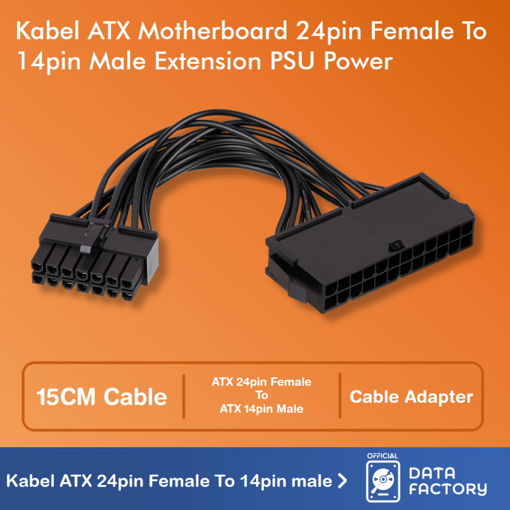 Jual Kabel PSU ATX 24pin Female To 14pin Male Lenovo IBM Adapter PC ...