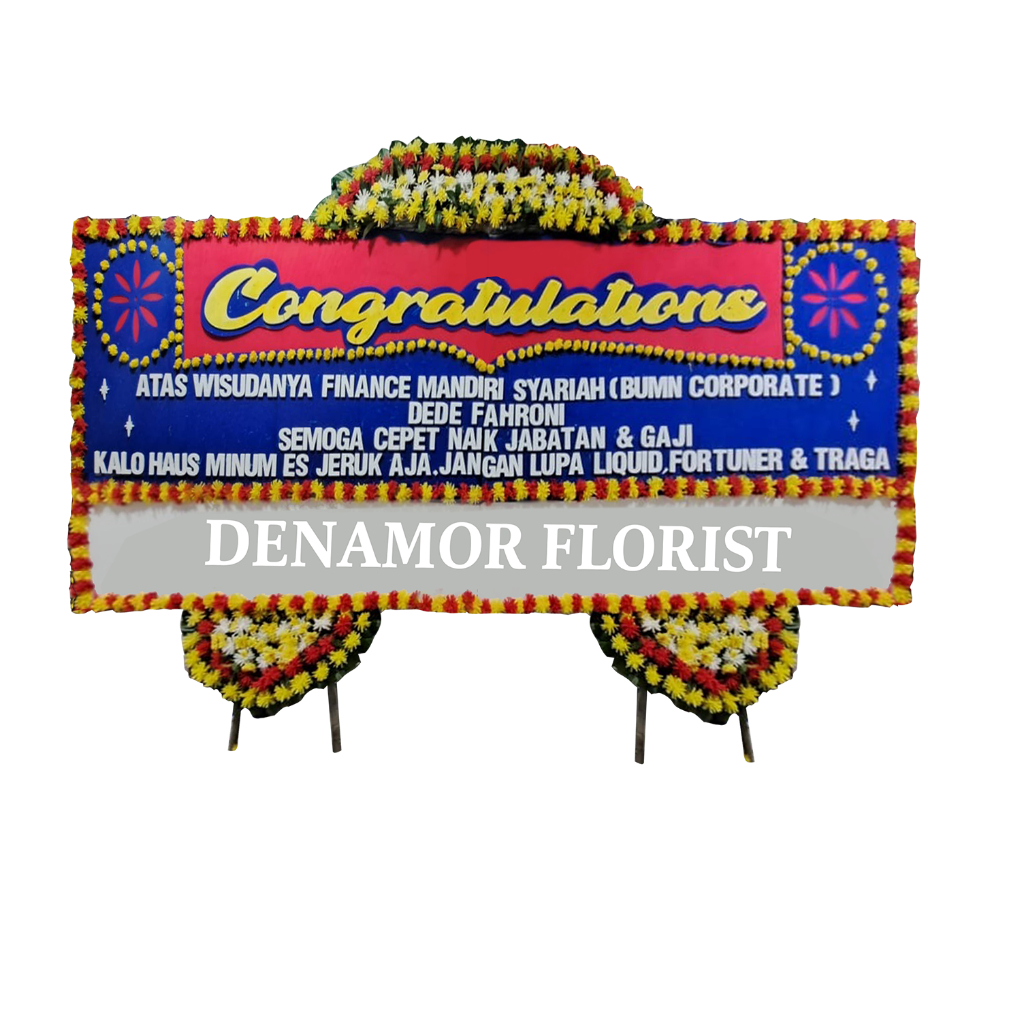 Jual Karangan Bunga Congratulations Model Jumbo 3 Titik Bunga Ukuran ...