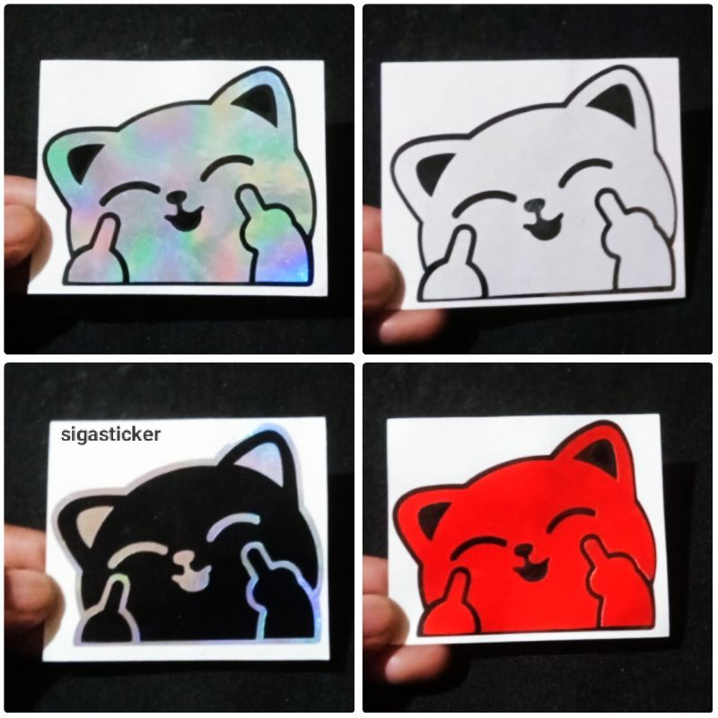 Jual Sticker kucing stiker cutting kucing motor | Shopee Indonesia
