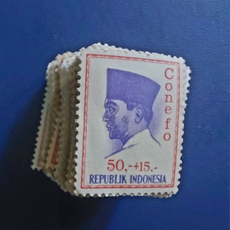 Jual Perangko Indonesia SERI SOEKARNO 50 + 15 Conefo ORIGINAL ASLI ...