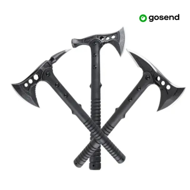 Jual kapak dual blade tomahawk / stainless hitam | Shopee Indonesia