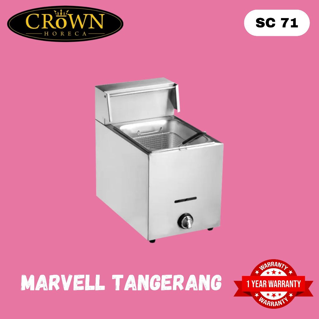 Jual CROWN SC 71 Gas Deep Fryer / Penggorengan Gas 1 Tungku 6 Liter ...
