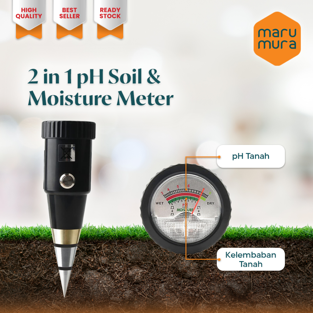 Jual Marumura Alat ukur PH dan Kelembaban Tanah | Moisture Digital ...