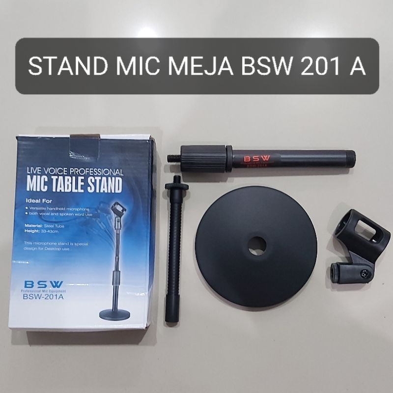 Jual BSW Stand Mic Meja BSW 201 A Microphone Rapat | Shopee Indonesia
