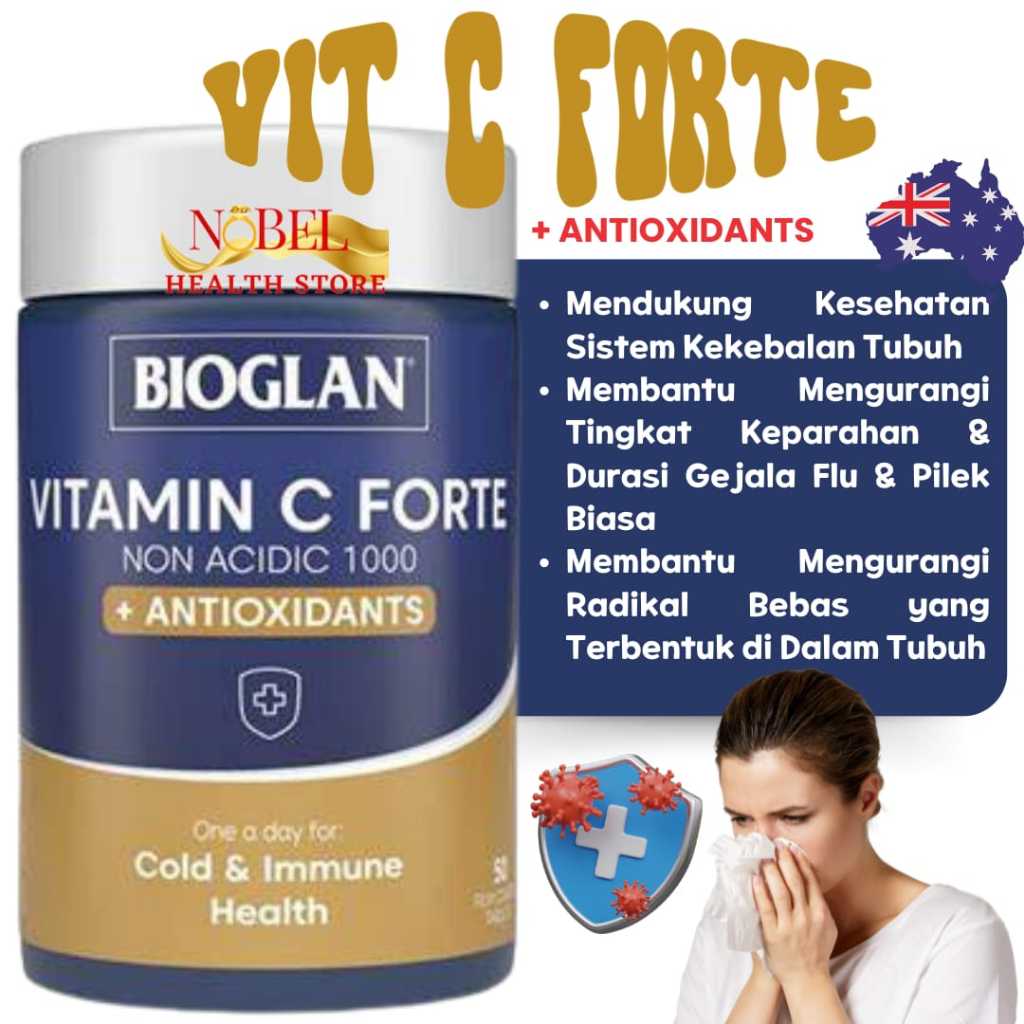 Jual Bioglan One-a-Day Vitamin C Forte 1000mg 50 Tablets | Shopee Indonesia