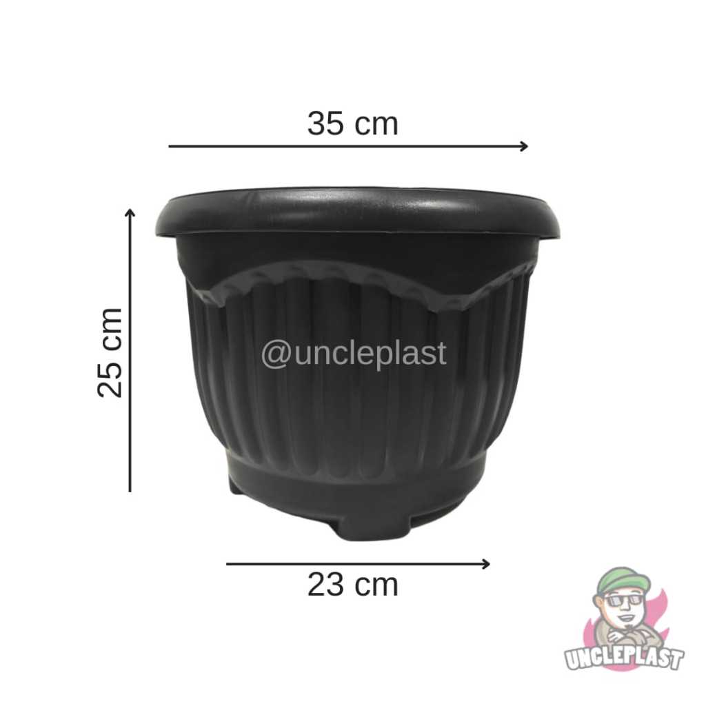 Jual Pot Bunga 35 Noni Pot Bunga Tanaman Plastik Besar Aethetic Kuat ...