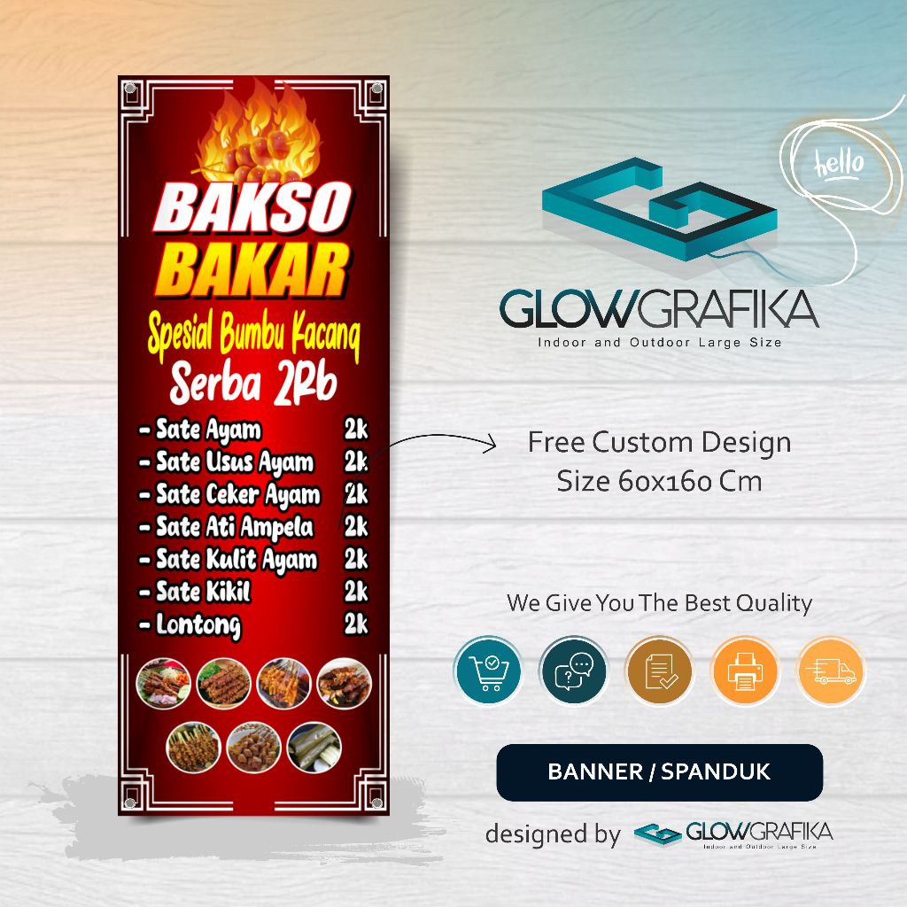 Jual Cetak Spanduk Banner Bakso Bakar | Shopee Indonesia