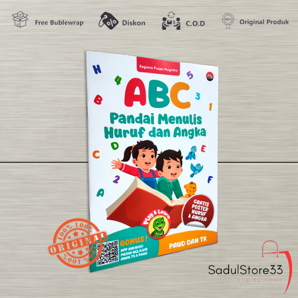 Jual BUKU ANAK PAUD & TK - ABC PANDAI MENULIS HURUF DAN ANGKA BONUS ...