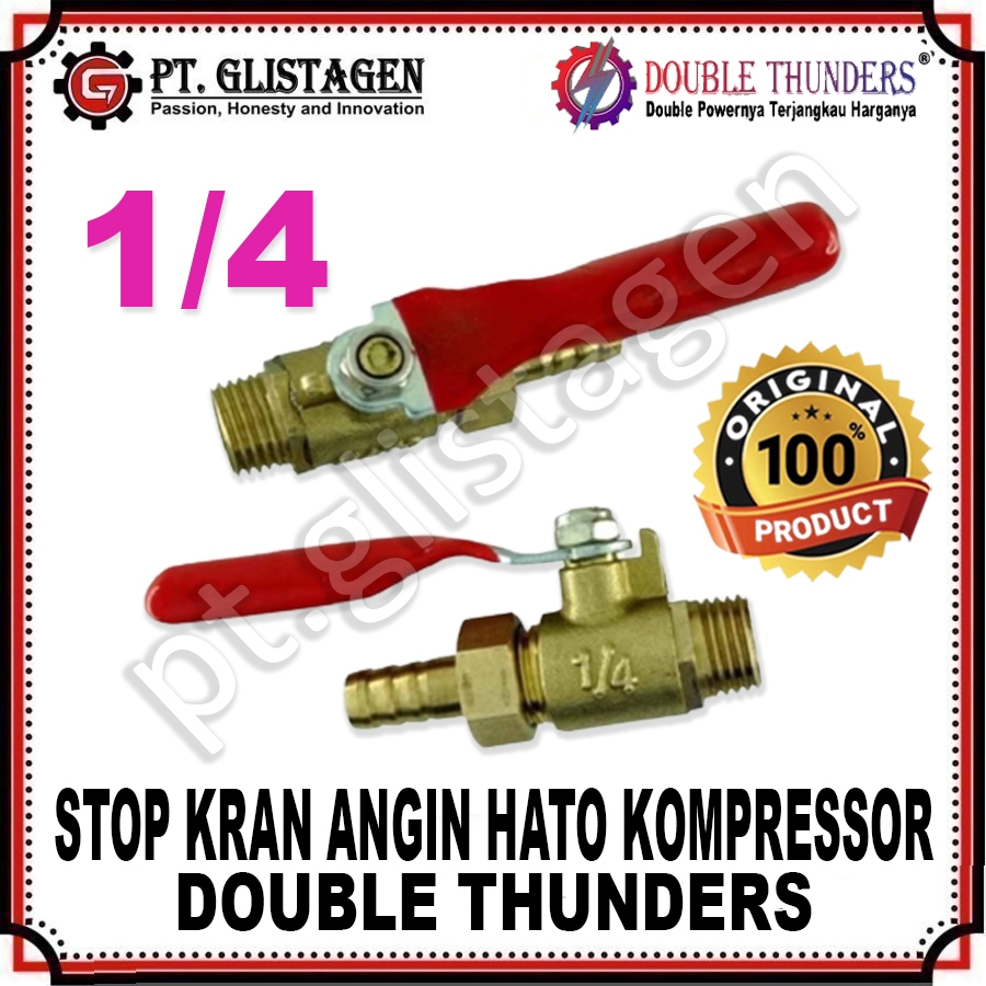 Jual DT Air Cook Hato 1/4 Kran Angin Kompresor Stop Kran Hato 1/4 ...