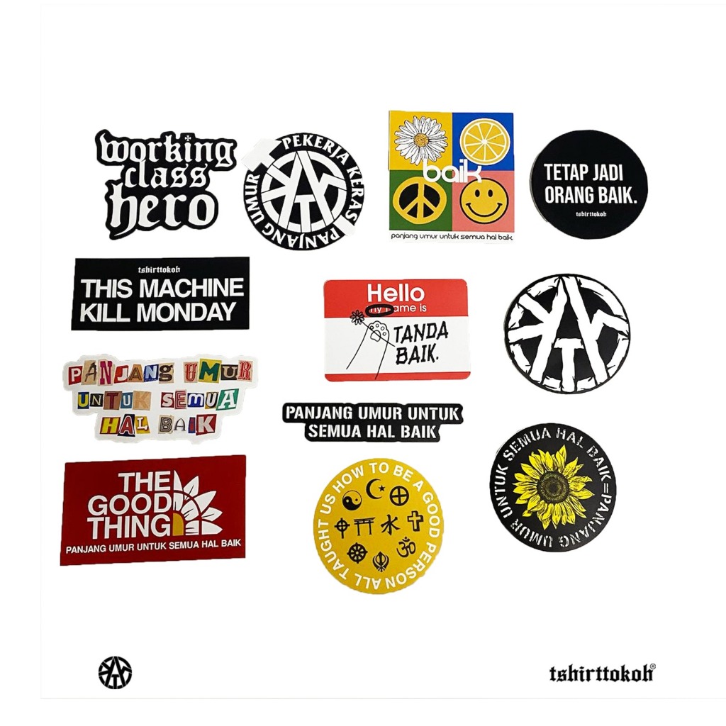 Jual Tshirttokoh - Sticker Pack Hal Baik | Shopee Indonesia
