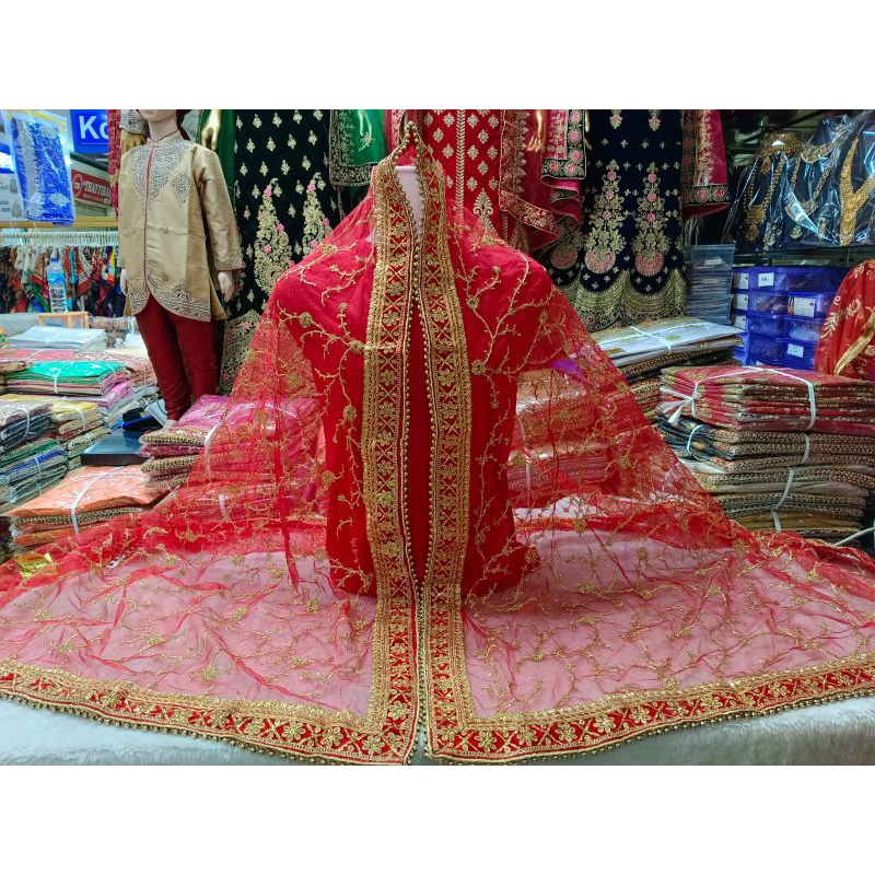 Jual Selendang india full bordir, dupatta india ori | Shopee Indonesia
