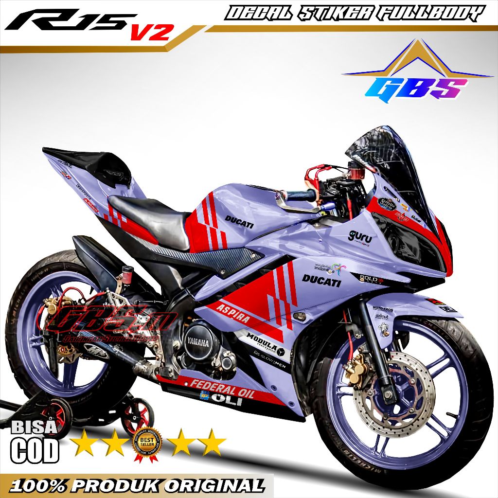 Jual Harga Promo Decal R15 V2 Stiker Motor R15 V2 Dekal Sticker Yamaha ...