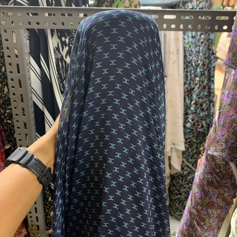 Jual kain - kain bahan motif - kain sifon sutra - kain chiffon light ...