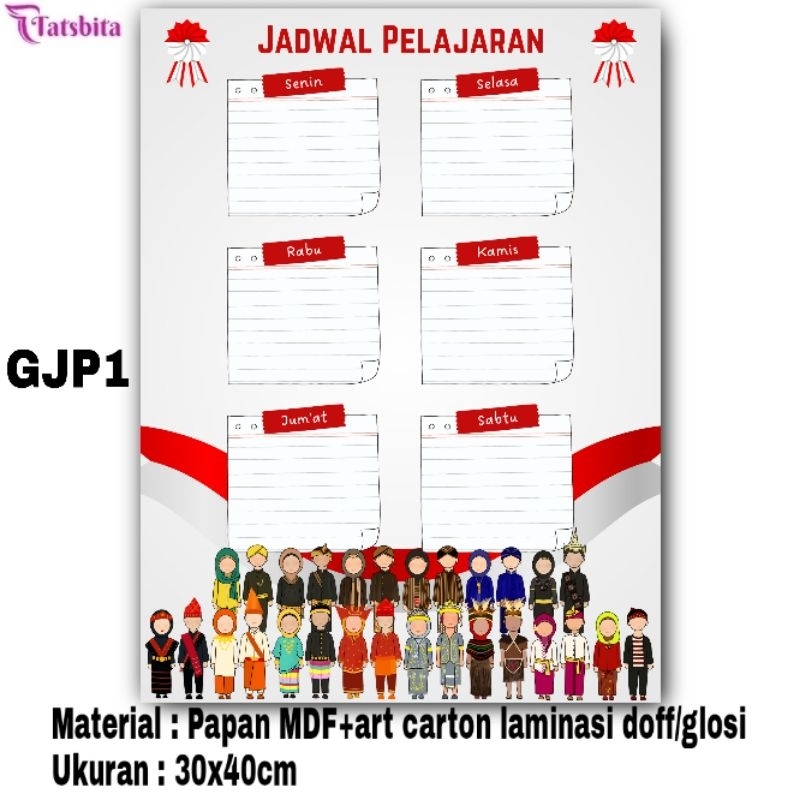 Jual TATSBITA Pajangan Hiasan Dinding Dekorasi Wall Decor Jadwal ...