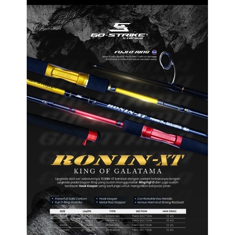 Jual joran pancing go strike versus ronin atau assassin XT type fuji ...