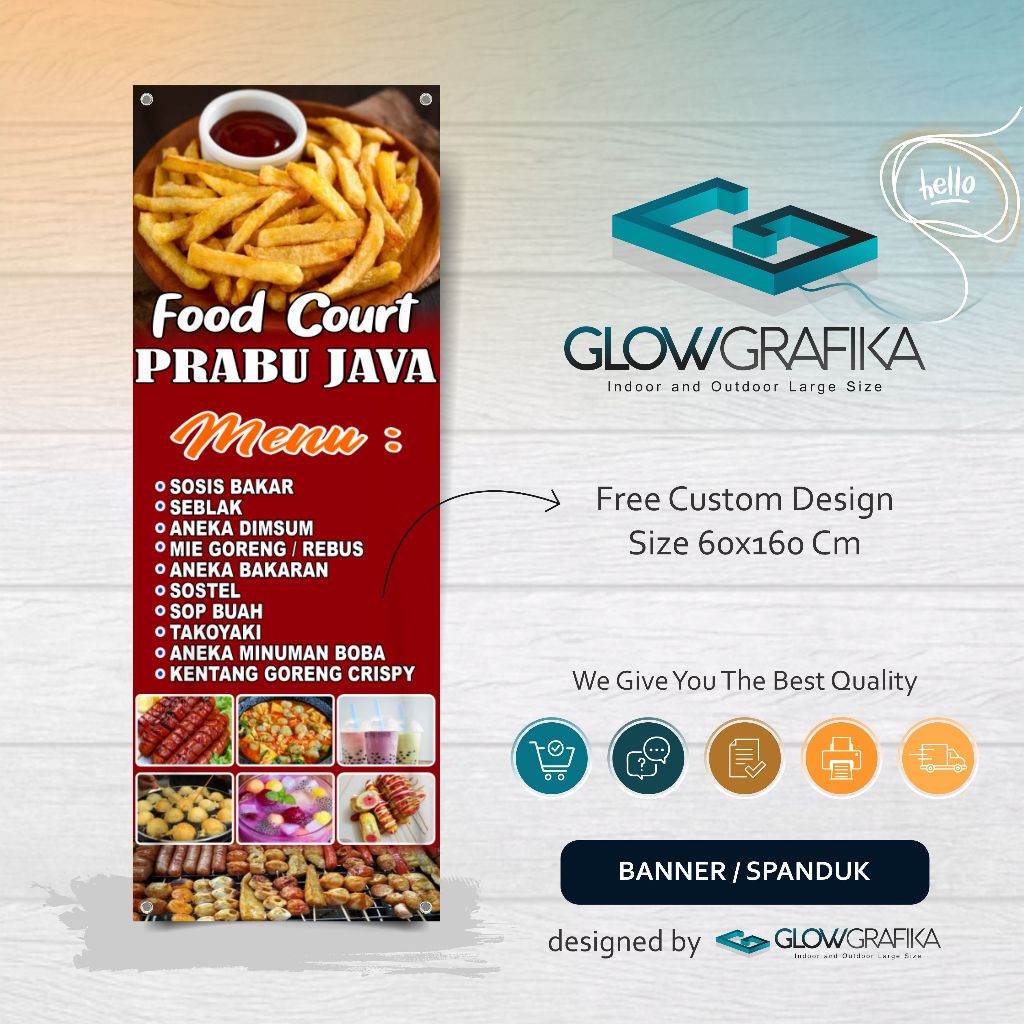 Jual Cetak Spanduk Banner Food Court Seafood Bakaran | Shopee Indonesia