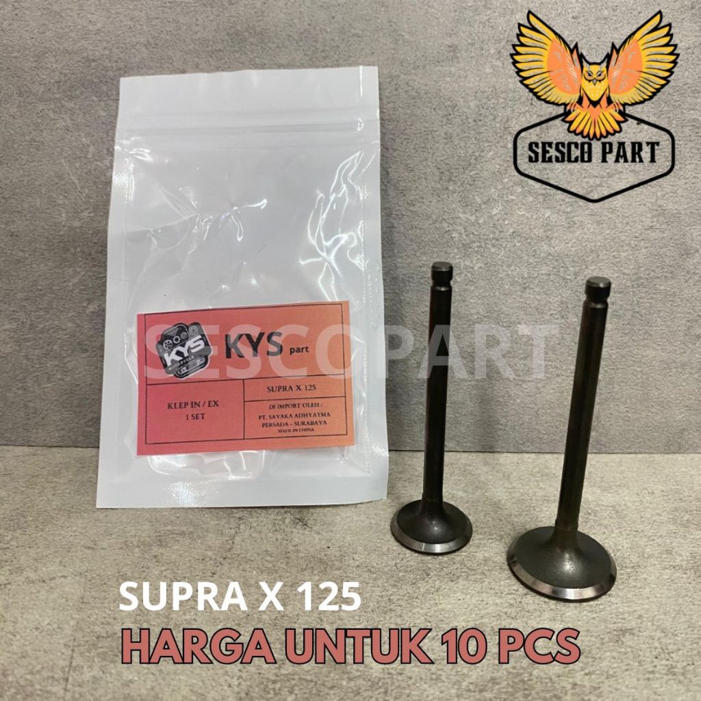 Jual PAYUNG KLEP SUPRA X 125 (HARGA UNTUK 10 PCS) KLEP VALVE SET EX IN ...