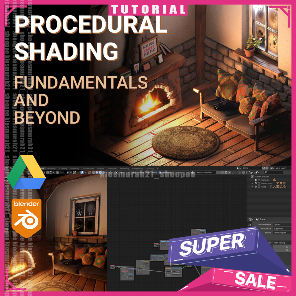 Jual Blender Cloud - Procedural Shading Fundamentals and Beyond ...