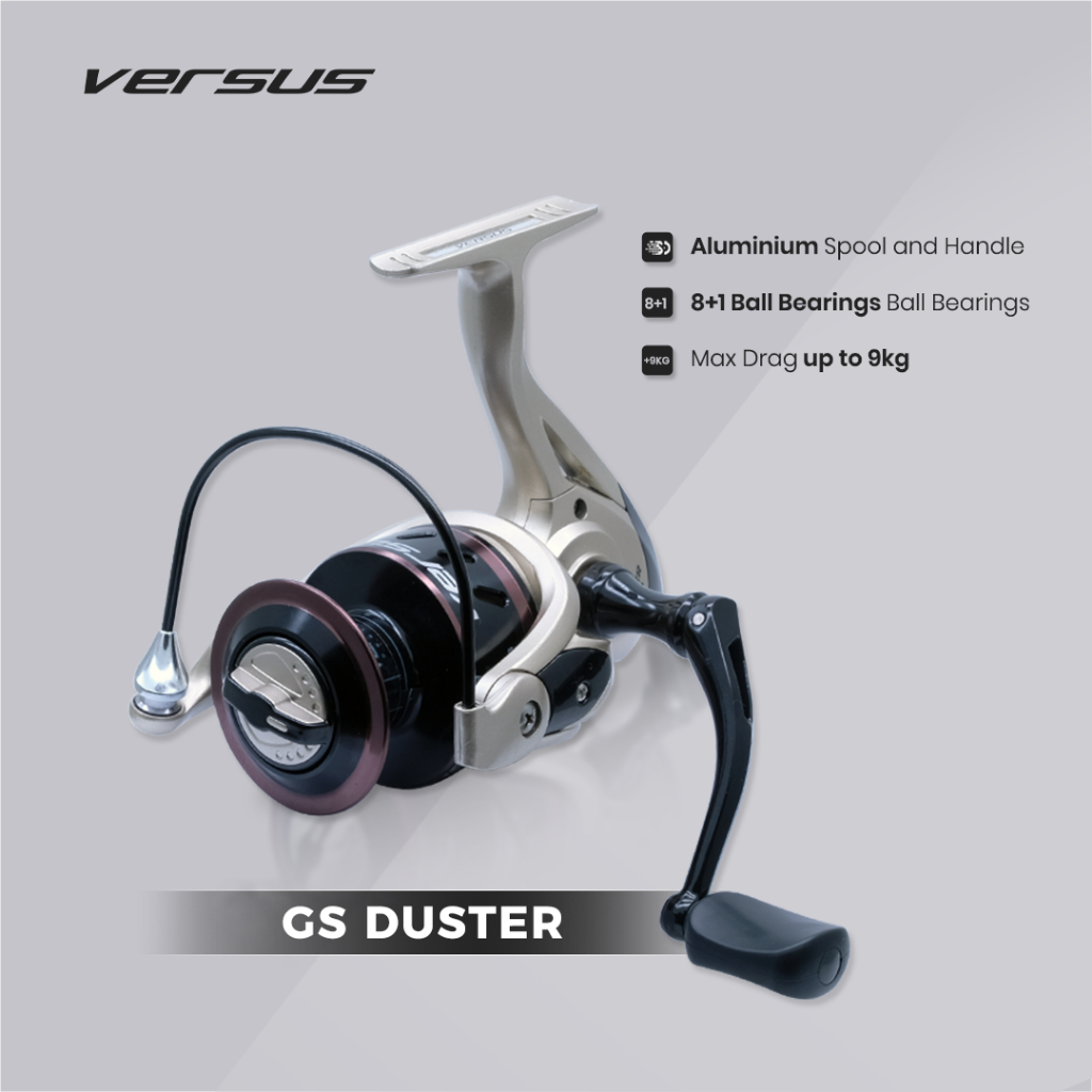 Jual Reel Versus GS Duster Aluminium Spool and Handle 9 Ball Bearing ...