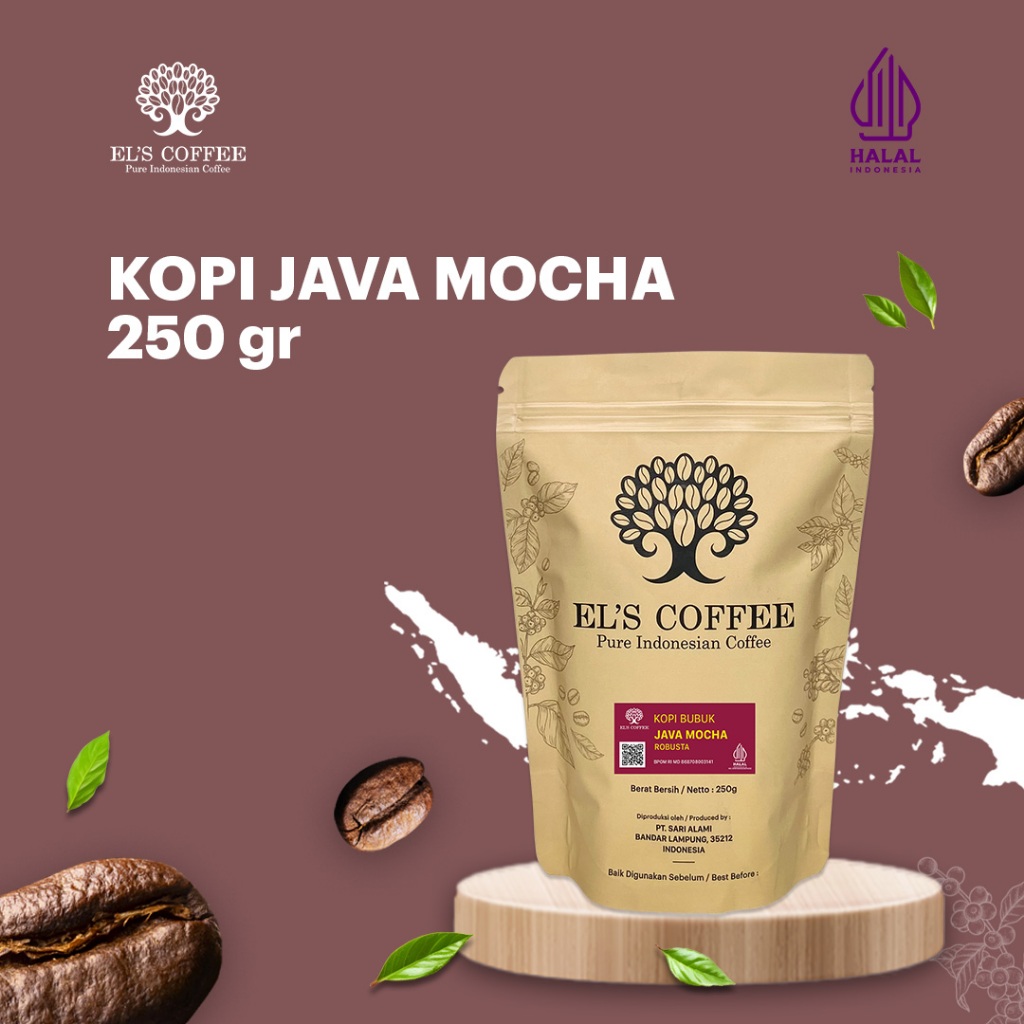 Jual El's Coffee Kopi Java Mocha Robusta 250Gr Biji Kopi/Kopi Bubuk Robusta Pure Indonesia ...