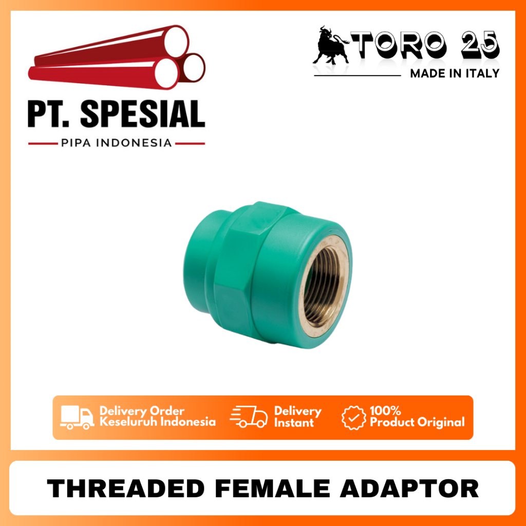 Jual Sock Drat Dalam PPR Toro / SDD PPR Toro / Female Thread Adapter ...
